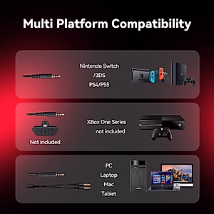 IMYB A88 Gaming Headset with Microphone, Stereo Wired Noise Cancelling Over-Ear Headphones with Mic for Pc, Ps5, Xbox One Series X/s, Ps4, Computer, Laptop, Mac, Nintendo, Gamer (Red)