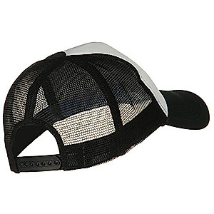 e4Hats.com Big Foam Mesh Truck Cap - White Black OSFM