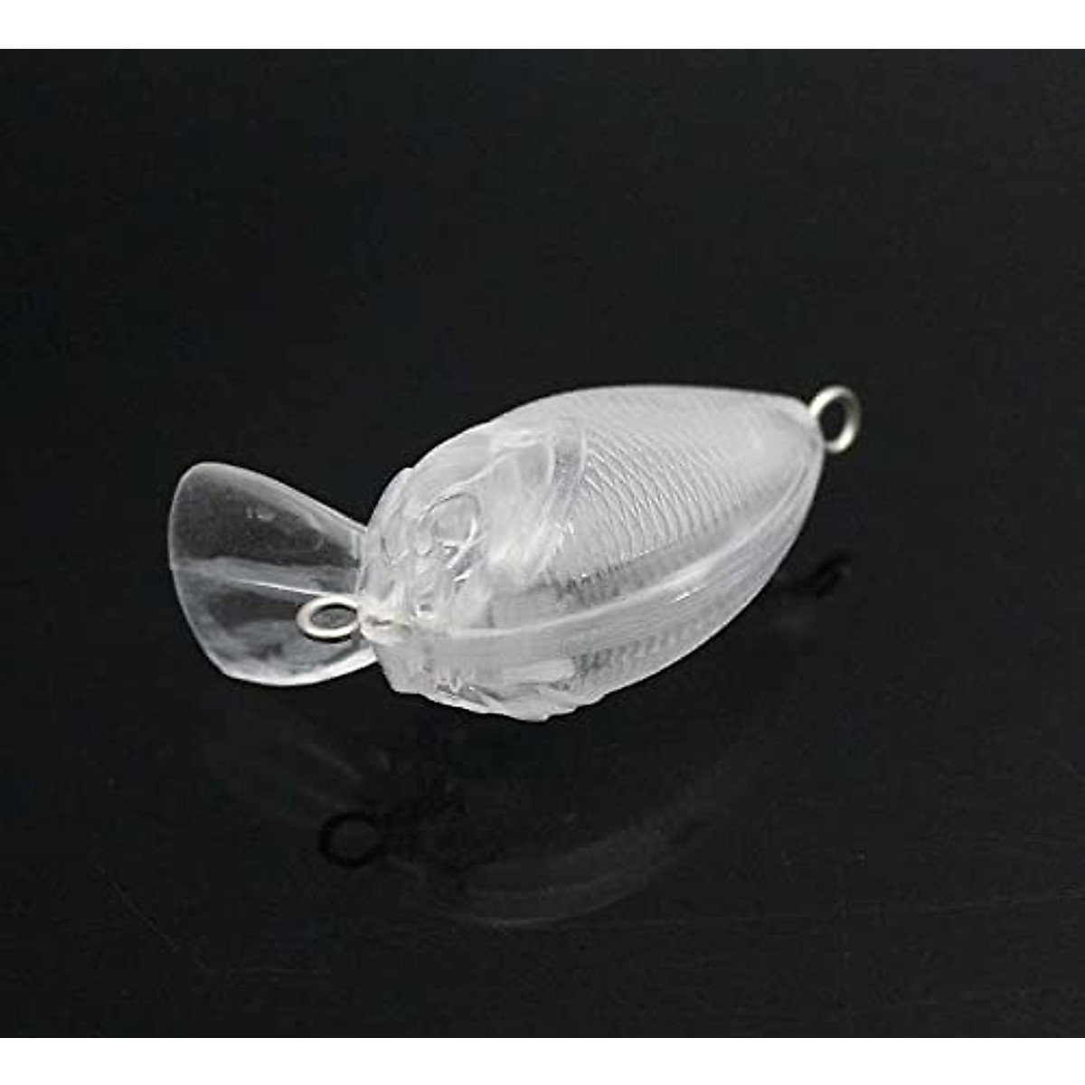 ABS 10PCS Unpainted Fishing Blanks Crankbait 4cm 3g topwater Artificial Bait Fishing Lures Blank Minnowbait Hard unpainted Artificial Bait Bodies DIY Fishing Tackle Spoons with Free Eye