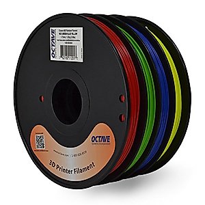 Octave 4 Color Red-Green-Blue-Yellow ABS Filament for 3D Printers - 1.75mm 1.3Kg Spool