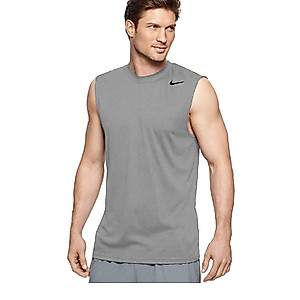 Nike Mens Legend Dri Fit Sleeveless T Shirt (Large, Grey)