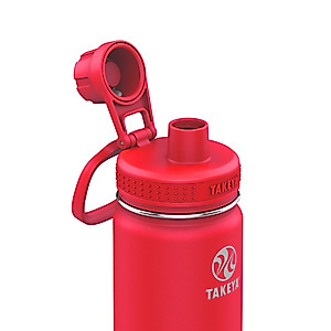 Takeya Actives 24 oz Vacuum Insulated Stainless Steel Water Bottle with Spout Lid, Premium Quality, Watermelon