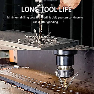 Hymnorq Metric M35 Cobalt Steel Extremely Heat Resistant Twist Drill Bits with Straight Shank Set of 13pcs to Cut Through Hard Metals Such as Stainless Steel and Cast Iron