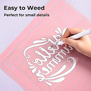 xTool White HTV Vinyl Roll Heat Transfer Vinyl - 12" x 10ft White Iron On Vinyl for Cricut Cameo & xTool M1, Easy to Cut, Ultra-Stretchable PU Matte White HTV Vinyl for T-Shirts, DIY Clothes, Bag