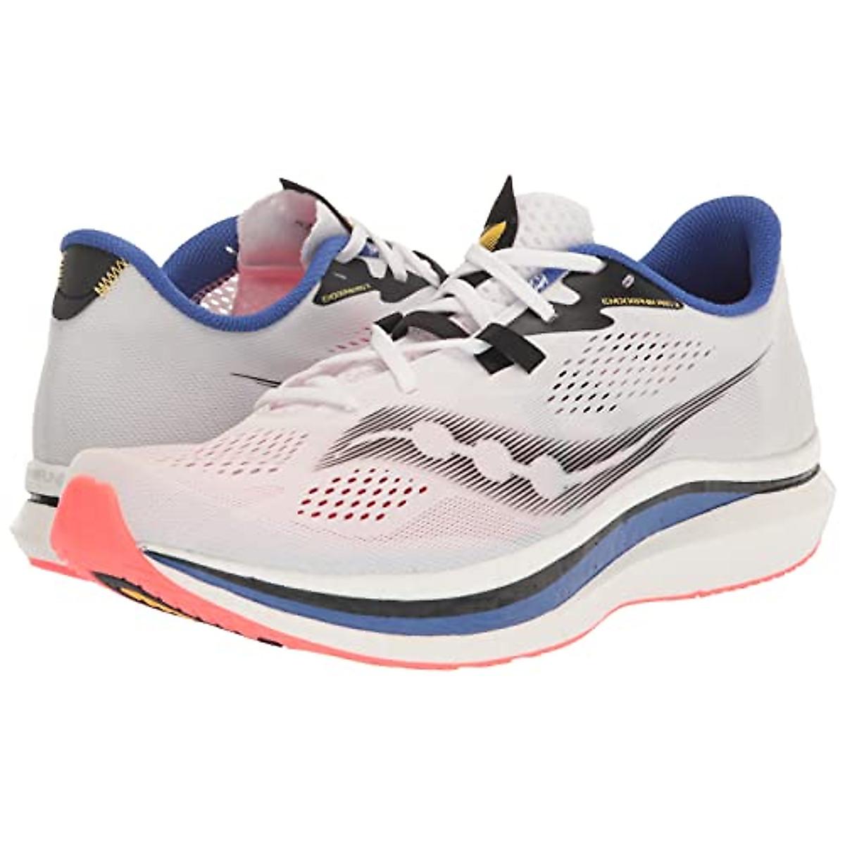 Saucony Men's Endorphin Pro 2 Sneaker, White/Black/Vizi, 11