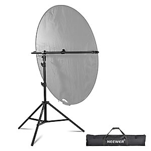 NEEWER Extendable Reflector Holder Arm with 6.6'/2m Stand & Bag, Photo Studio Telescopic 27.9” to 47.2” Boom Arm 360° Swivel Reflector Bracket for Product, Portrait, Studio & Outdoor Photography