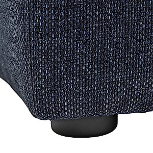 Amazon Brand - Rivet Audrey Modern Square Ottoman, 39"W, Denim