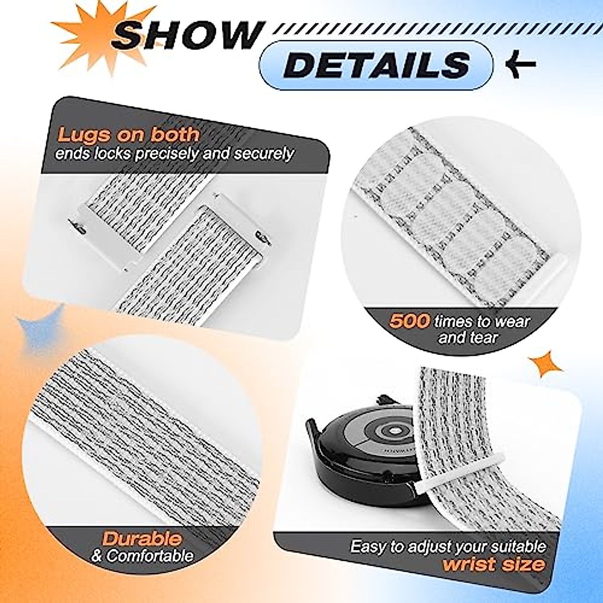 XFYELE Nylon Watch Band Compatible with Samsung Galaxy Watch 7/6/5/4/FE 40mm 44mm/Watch 6 Classic 43mm 47mm/Watch 5 Pro 45mm/Watch 4 Classic 42mm 46mm, 20mm Quick Release Replacement Sport Strap