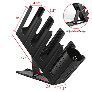 Cairondin Paper Cup and Lid Holder with Straw Organizer, Disposable Coffee Cup Dispenser for Countertop Coffee Station Bar Restaurant Breakroom, Black