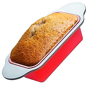Silicone Bread Loaf Pan 9 x 5 Inch - Easy Release Non-Stick Baking Bread Pan Perfect for Banana Bread, Sandwich Bread, Pound Cake, and Meatloaf - Bread Mold Easy to Clean, BPA Free and Dishwasher Safe