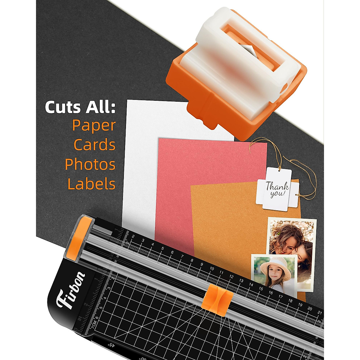 Firbon 2Pcs Refill Blades for A4 A5 Paper Cutter, Spring-Loaded Safeguard Design Replacement Blade for Paper Trimmers