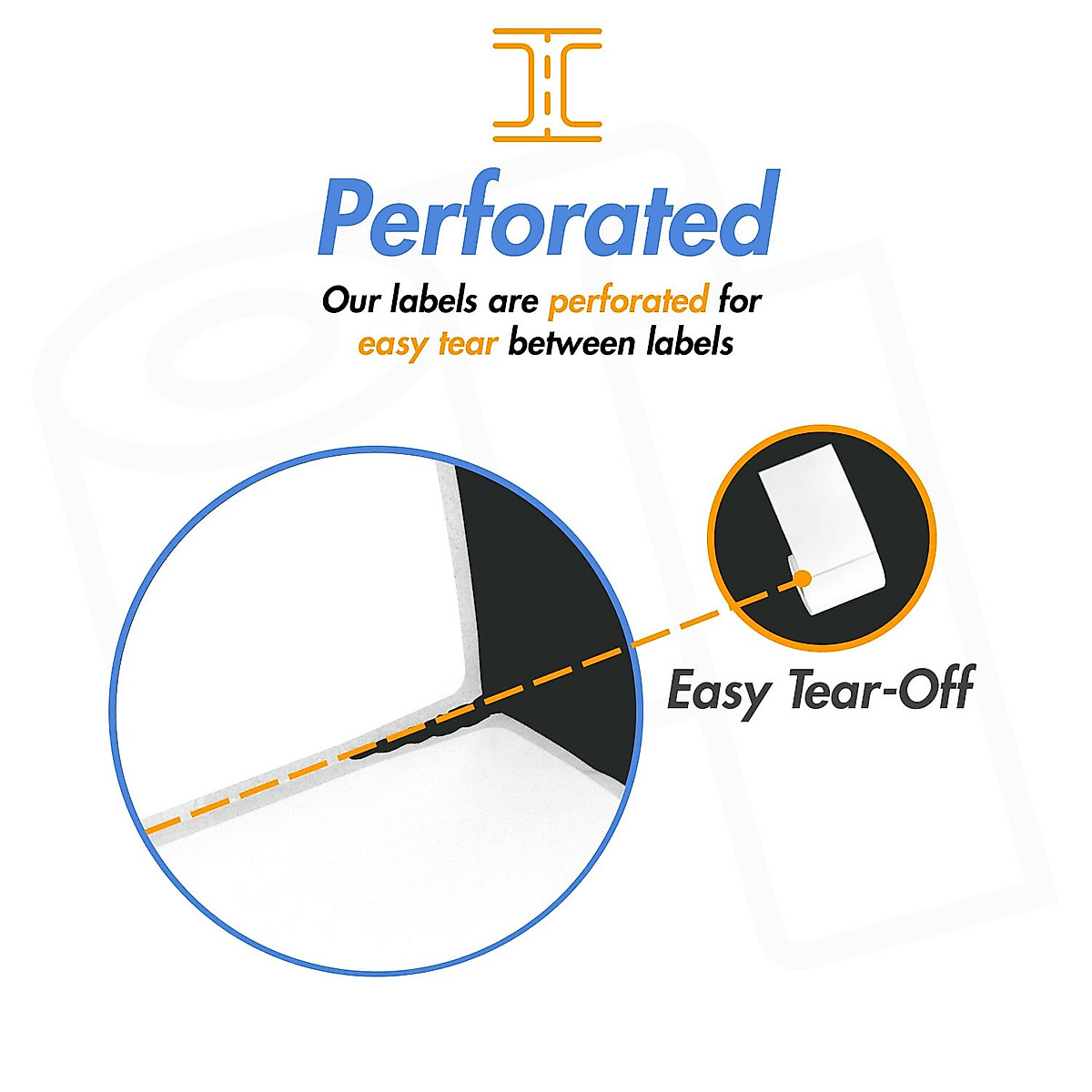 OfficeSmartLabels – 4" x 1" Direct Thermal Labels - Compatible with Zebra & Rollo Desktop Printers and More – 1” Core, Permanent Adhesive & Perforated [4 Rolls, 5500 Labels]