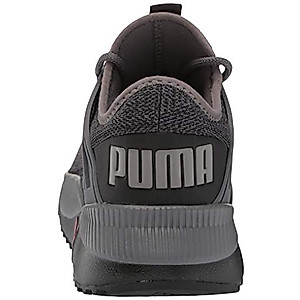 PUMA mens Puma Men's Pacer Future Sneaker, Castlerock-puma Black-high Risk Red, 11.5 US