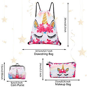 RHCPFOVR Unicorn Gifts for Girls - Unicorn Bag,Girls Gifts,Birthday Decorations for Teen Girls 8 Pcs
