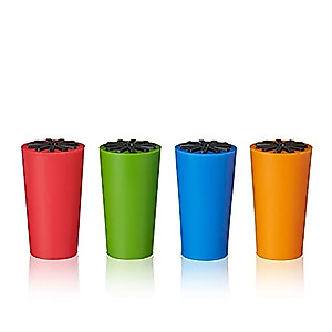 Starburst Silicone Bottle Stopper and Wine Preserver Multi Colored Corks By True