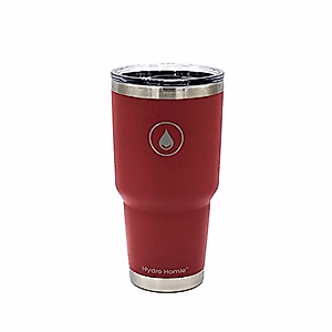 HYDRO HOMIE Tumbler with Magnetic Lid - Premium Stainless Steel Triple Wall Vacuum Insulated with Triple Shield Technology 30 oz Dr Red