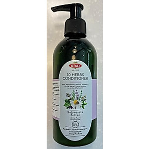 OTACI 10 Herbs Rejuvenate and Soften Conditioner for All Hair Types, Sage, Peppermint, Melissa, Rosemary, Myrtle, Storax, Thyme, Juniper, Lavender, Chamomile, No Paraben, No Alcohol Herbal Conditioner
