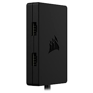 Corsair Internal 4-Port USB 2.0 Hub - 4X 9-Pin USB 2.0 Ports - Easy Magnetic Installation - Compatible with Most Intel® and AMD® Motherboards - Black