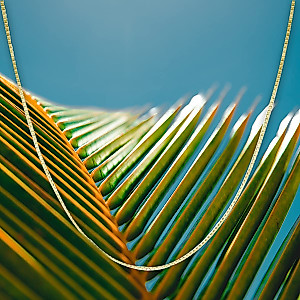 Honolulu Jewelry Company 14K Real Solid Yellow Gold 0.7mm Box Chain Necklace Lobster Clasp (16 Inches)