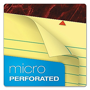 Ampad Gold Fibre Writing Pads, 8-1/2" x 14", Legal Rule, Canary Paper, 50 Sheets, 12 Pack (20-030R)