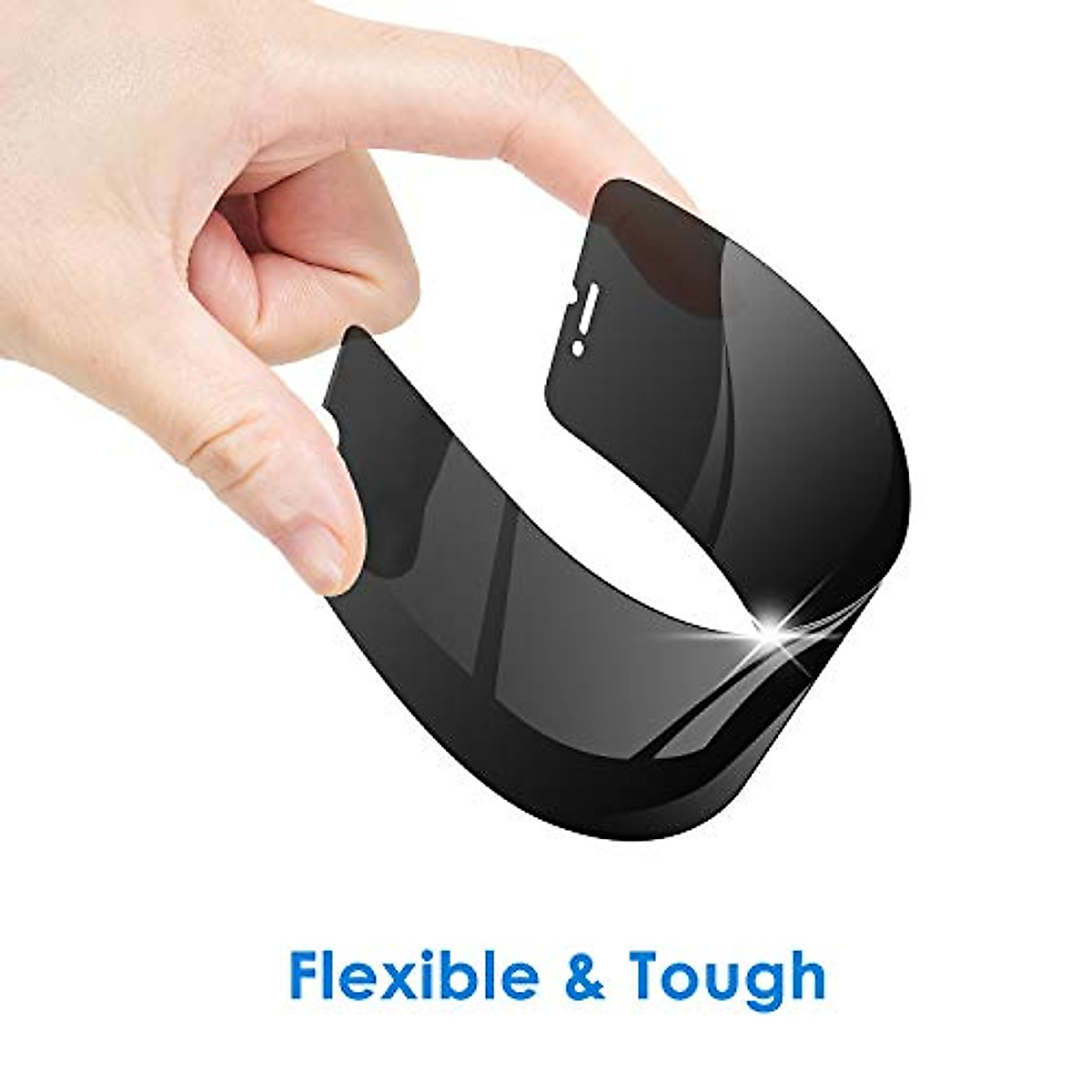 JETech Privacy Screen Protector for iPhone 8 Plus and iPhone 7 Plus, Anti-Spy Tempered Glass Film, 2-Pack