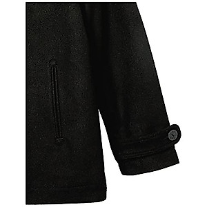 Amazon Essentials Men's Double-Breasted Heavyweight Wool Blend Peacoat, Black, XX-Large