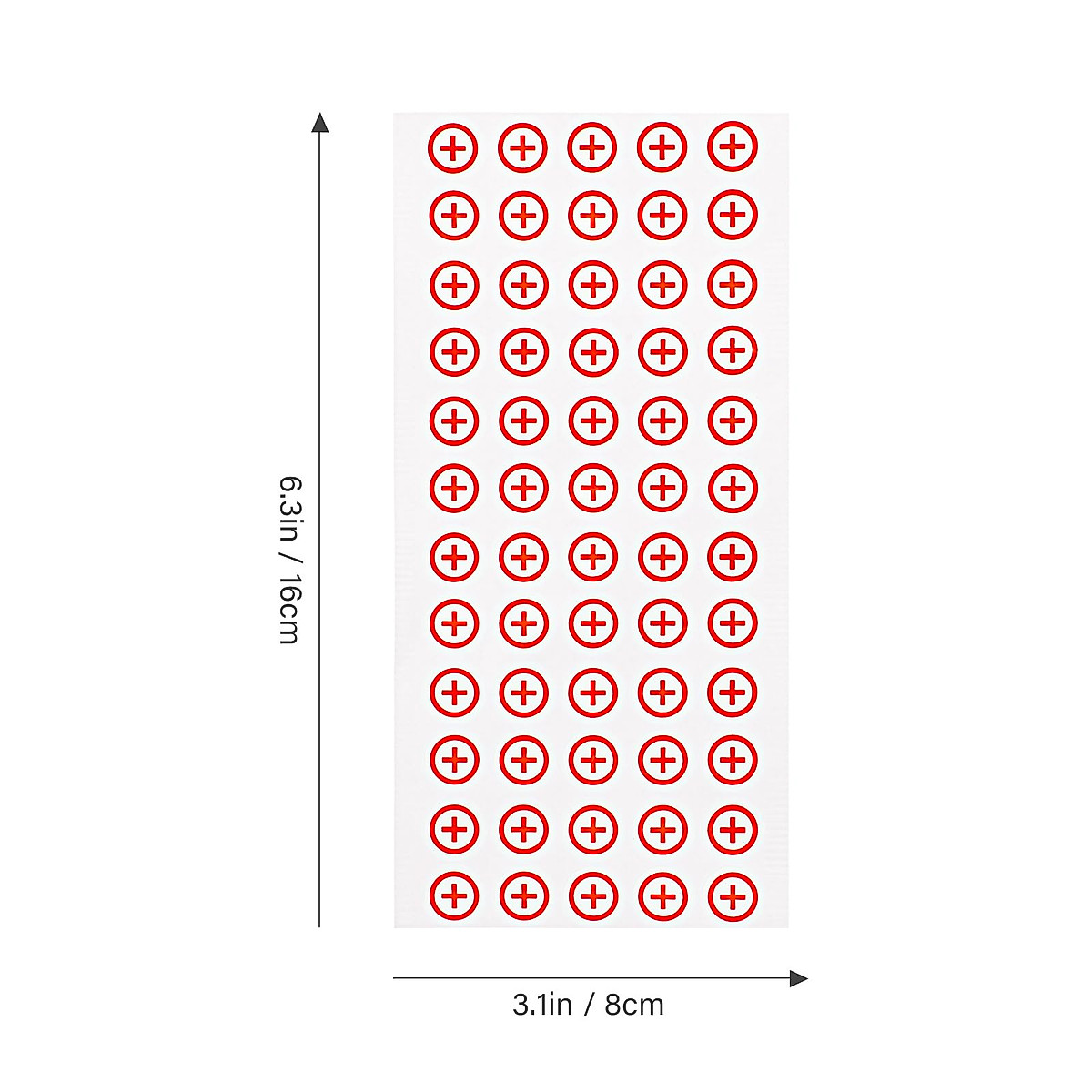 120 Pcs Labels Safety Warning Adhesive Electrode Tape Polarity Safety Stickers Cute Car Accessories Phone Battery Car Decals Battery Label Stickers PVC Car Stickers Electric Box