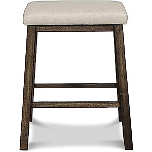 New Classic FURNITURE Derby Counter Dining Stool Set with 1 Table and 4 Chairs, Chocolate