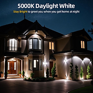 Dusk to Dawn LED Outdoor Light Bulb 100 Watt Equivalent, 13W Automatic On/Off Sensor Light Bulb Daylight 5000K, 1200LM, A19 Dusk to Dawn Light Bulbs for Porch Garage Outdoor Lighting, 4 Pack