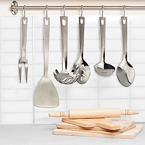 Darware Complete Serving Spoon & Utensil Set (6-Piece Set); Includes Pasta Server, Fork, Spoon, Slotted Spoon, Ladle, & Cake/Casserole Server