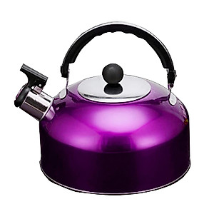 TTKL Stainless Steel Whistling Coffee Tea Kettle Camping Boat Water Pot & Handle