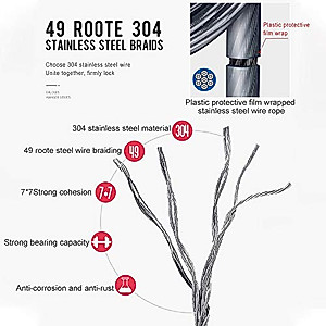 Danpoo Retractable Clothesline, 13.8 Ft Stainless Steel Double Clothes line retracting Indoor, Heavy Duty Retractable Laundry Line Wall Mounted, White