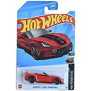 Hot Wheels Corvette C7 Z06 Convertible, HW Roadsters 4/10 Red