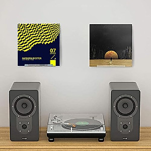 UEMIS Clear Floating Shelf Rack, 6 Pcs Record Wall Mount, Acrylic Wall Ledge Shelves with Screws and Tape,Floating Acrylic Bathroom Shelves, Acrylic Wall Mount Shelf for Store Home Office Apartment.