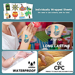 EMOME 204 Sheets Glitter Tattoos for Kids,Individually Wrapped Kids Temporary Tattoos for Girls Boys, Party Favors Birthday Supplies Goodie Bags Stuffers for Kids