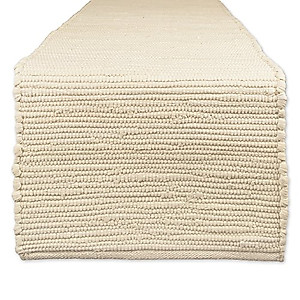 DII Handmade Chindi Tabletop, Reversible and Machine Washable, Table Runner, 14x72, Natural