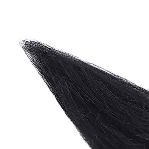 Pre-Stretched Braiding Hair Extensions Black-12 Inch 8 Packs Synthetic Braiding Hair Crochet Braids, Natural Easy Braid Crochet Hair, Hot Water Setting Professional Soft Yaki Straight Texture (#1B)