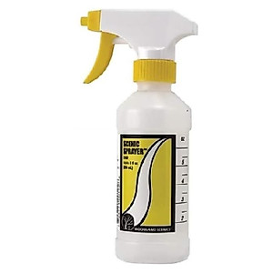 Make Your Day Bundle, Woodland Scenics Coarse Turf Shakers - Light Green and Medium Green with Scenic Cement, Scenic Sprayer, and MYD Paintbrushes