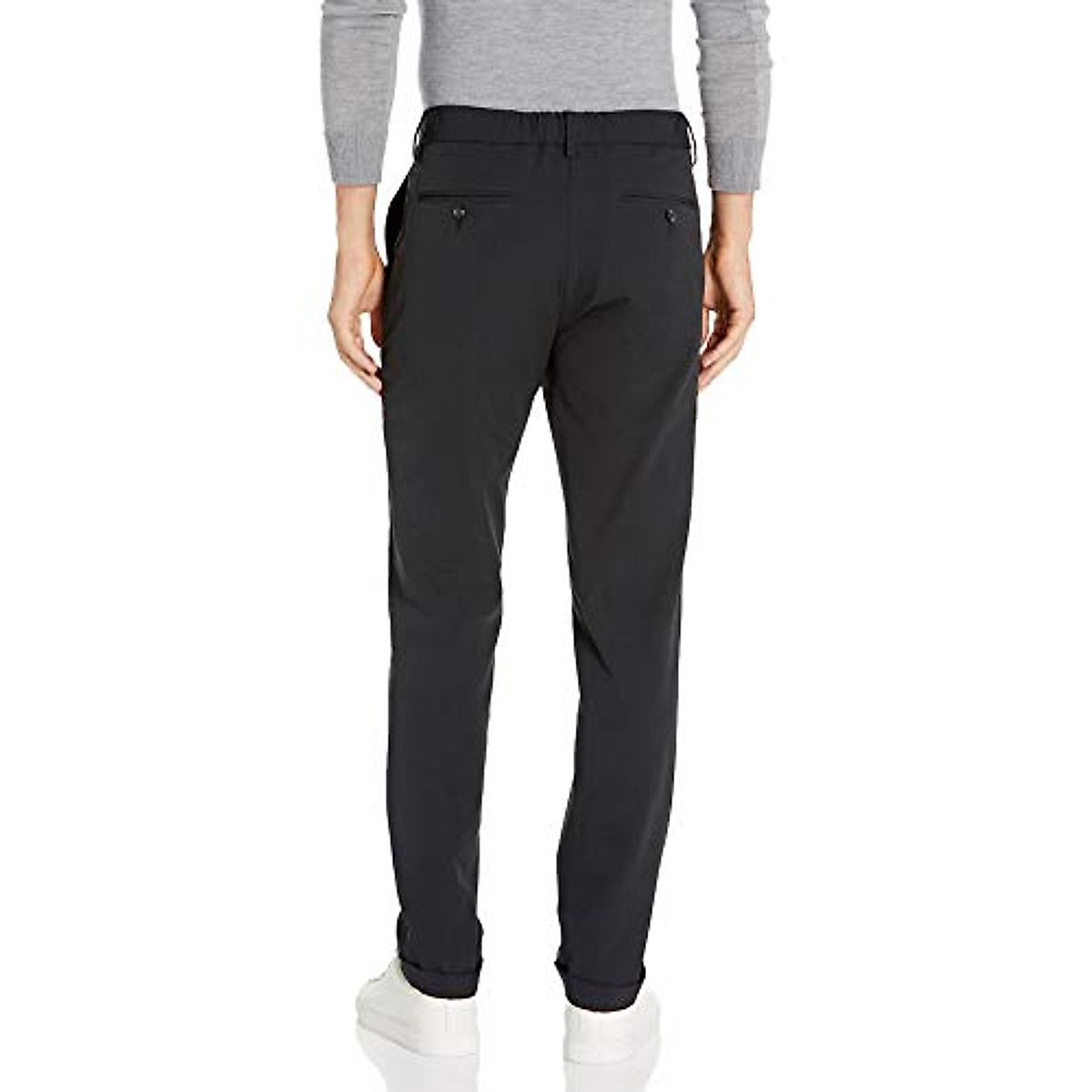 Kenneth Cole Men's Slim Fit Flex Dress Pant, Black, 38 X 32