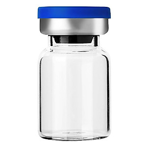 Viodmss Sterile Empty Vials with Self Healing Injection Port,with Aluminum Plastic Cap,Sealed Empty Vials (5ML 10PCS)