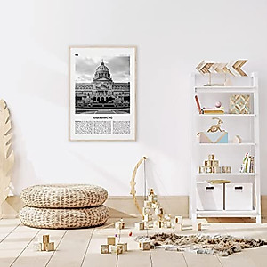 Harrisburg Print Black and White, Harrisburg Wall Art, Harrisburg Poster, Harrisburg Photo, Harrisburg Map, Pennsylvania, USA, United States