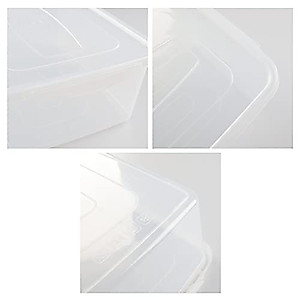 Idomy 4-Pack Clear Plastic Storage Latch Box with Lids, 14 L
