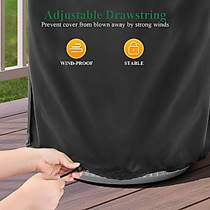 Patio Cool Bar Table Cover for Outdoor Cooler Side Table Cover, Waterproof Round Cover for Outdoor Side Table, Outdoor Patio Bar, Portable Bar,Ice Chest (18.5” D x 20” H)