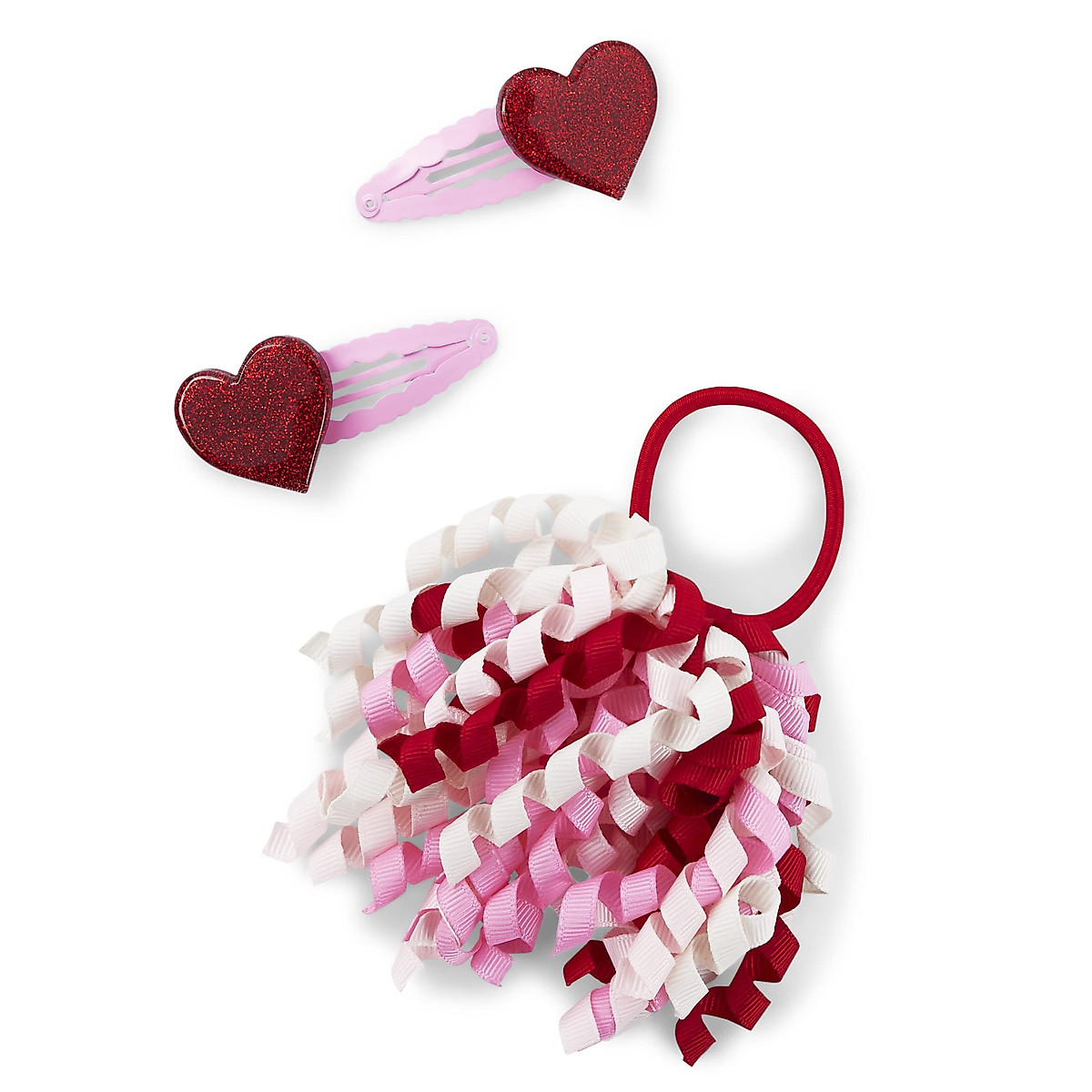 Gymboree girls Toddler Headbands and Hair Accessories,Red Hearts 3 Pack,One Size