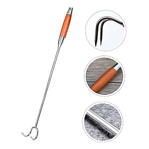 Housoutil Braised Meat Hook Tool Hooks Burger Grill Pig Tail Flipper Hook Collard Valley Cooks Pigtail Food Flipper Barbecue Hook Wear-Resistant Barbecue Hook Sturdy Meat Hook Major Grapple