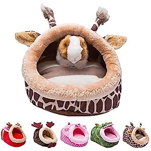Orangdogo Guinea Pig Bed Accessories Cage Toys Warm Small Animal Pet Bed House for Hedgehog Chinchilla Rabbit Hamster Rat Chinchillas Habitat