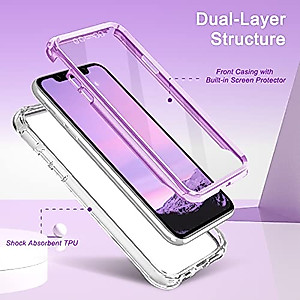 Hocase for iPhone XR Case, (with Built-in Screen Protector) Shockproof Soft TPU+Hard Plastic Rugged Slim Cute Stylish Full Body Protective Case for iPhone XR 6.1" 2018 - Watercolor Marble