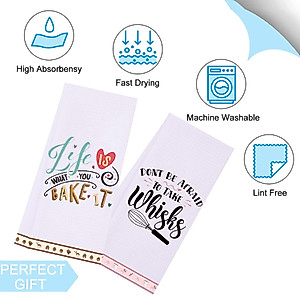 LXOMILL Funny Kitchen Towels, Baking Gifts for Women, Baker Gift, Funny Baking Cooking Towels, Baking Funny Dish Towels