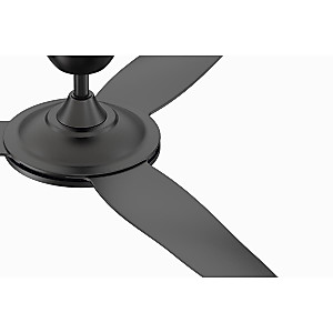 Fanimation GlideAire Indoor/Outdoor Ceiling Fan with Black Blades 52 inch - Black