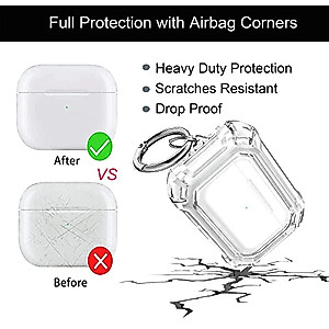 Compatible with Airpods Pro 2 Case Clear, Apple Airpod Pro 2nd Generation Case for Women Men, Airpod Pro 2 Case 2022 Transparent with Keychain Cute, Air Pods Pro 2 Gen Cases Cover Clear Protective